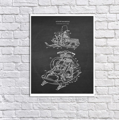 Vintage Snowmobile Unframed One Single Art Poster #2 snowmobiling Wall ...