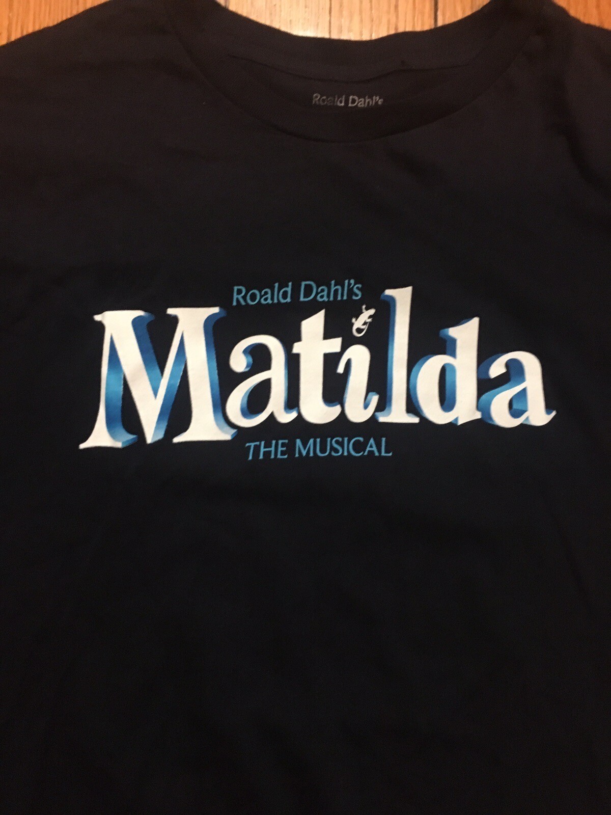 Matilda The Musical Roald Dahl’s Logo Shirt Blue Size… - Gem