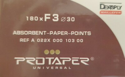 Protaper Universal F3 Absorbent Paper Points Dentsply Tulsa Dental Root ...