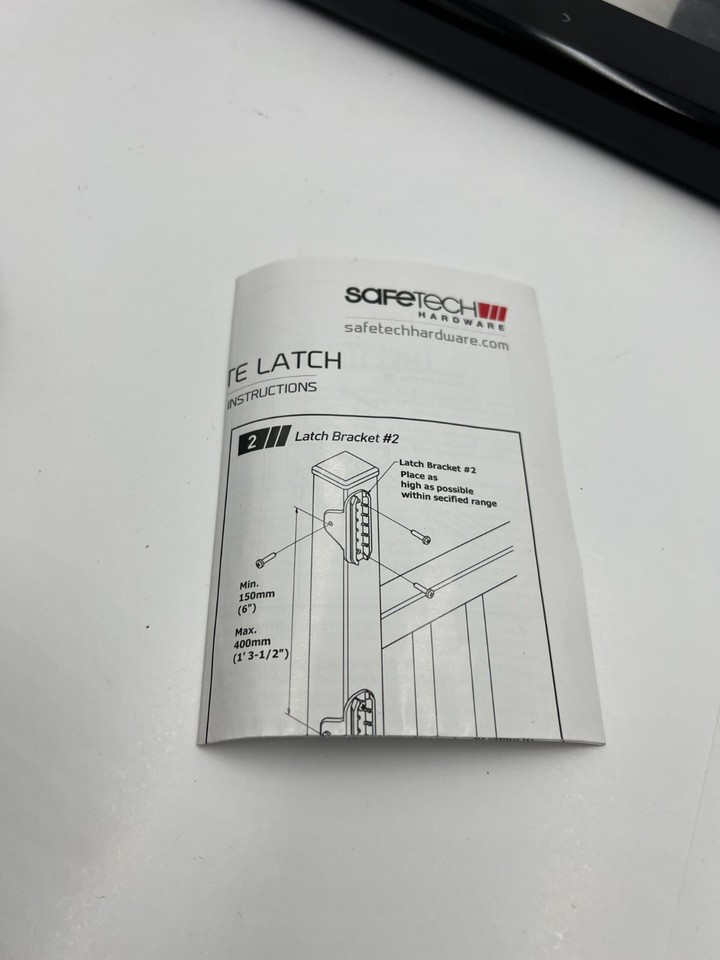 Safetech Genuine Pool Gate Magnetic Safety Self Latch System Black Heavy Duty | eBay