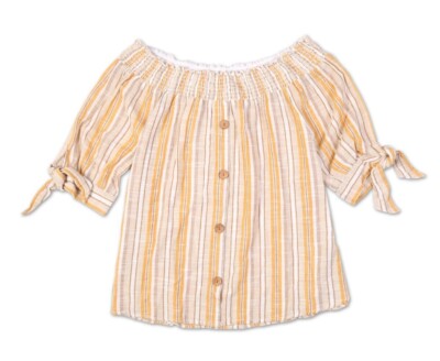 NEW Womens Unique Spectrum Plus Size Striped Smocked Top Blouse, size ...
