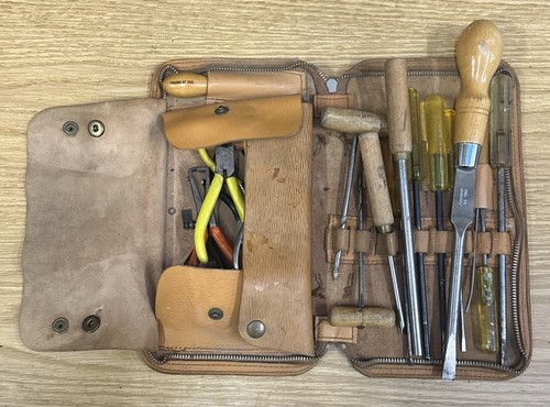 BT GPO British Telecom Leather Pouch/tool Wallet With Tools Vintage ...