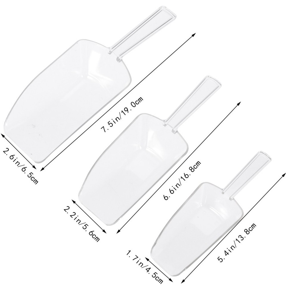 3 Pcs Multi-purpose Plastic Scoop Flour Scoops Candy Scoopers for ...