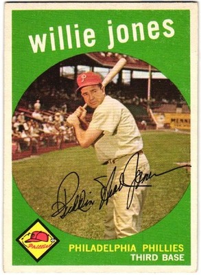 1959 Topps - Willie Jones #208 (C) EX (Beautiful Centering) | eBay