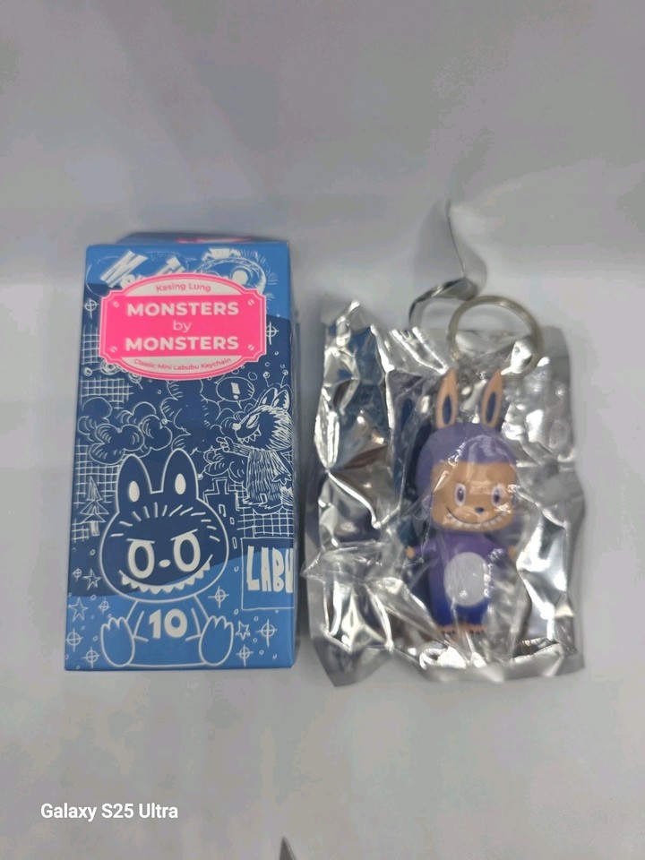 Kasing Lung Mini Labubu Keychain Purple Blue Monsters 10th Anniv ...