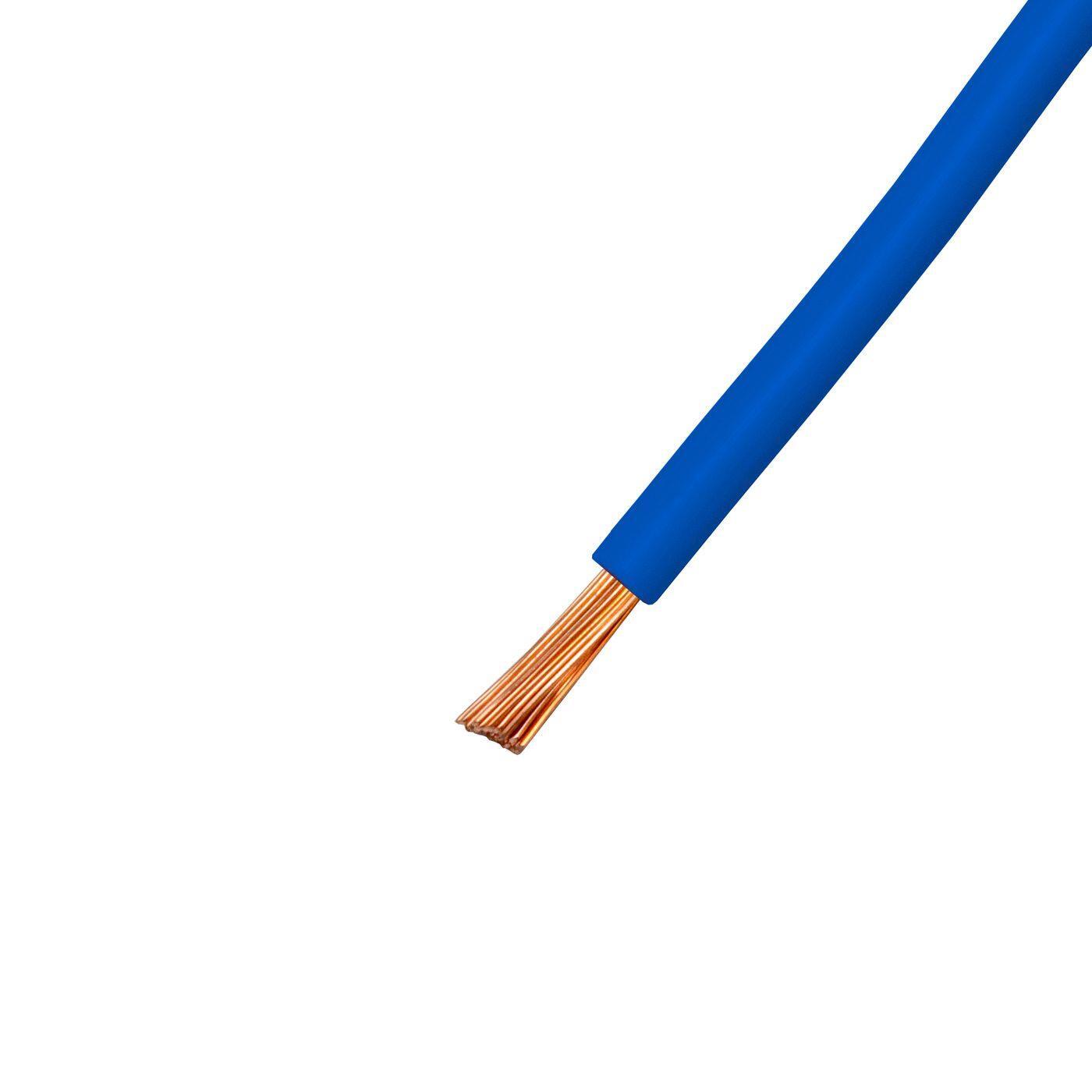 100m FLRY Vehicle cable Blue 2,5mm² round Cable Stranded wire CAR Power ...