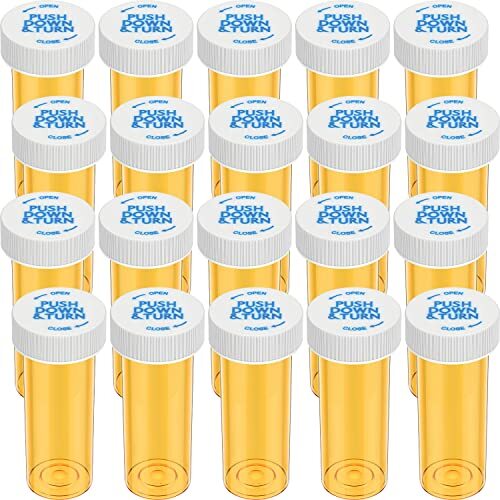 20 Pack Medicine Containers Empty Pill Bottles Organizer with Plastic ...