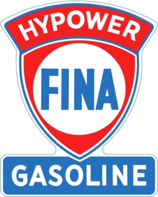 FINA Hypower Gasoline NEW Sign 40" Tall USA Steel XXL Size | eBay