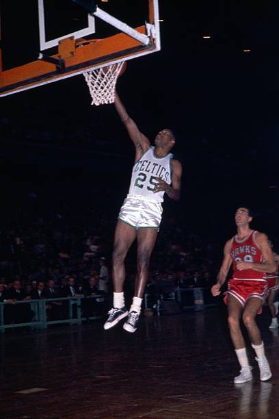 Kc Jones Of The Boston Celtics Shoots A Layup 1960 Old Basketball Photo ...
