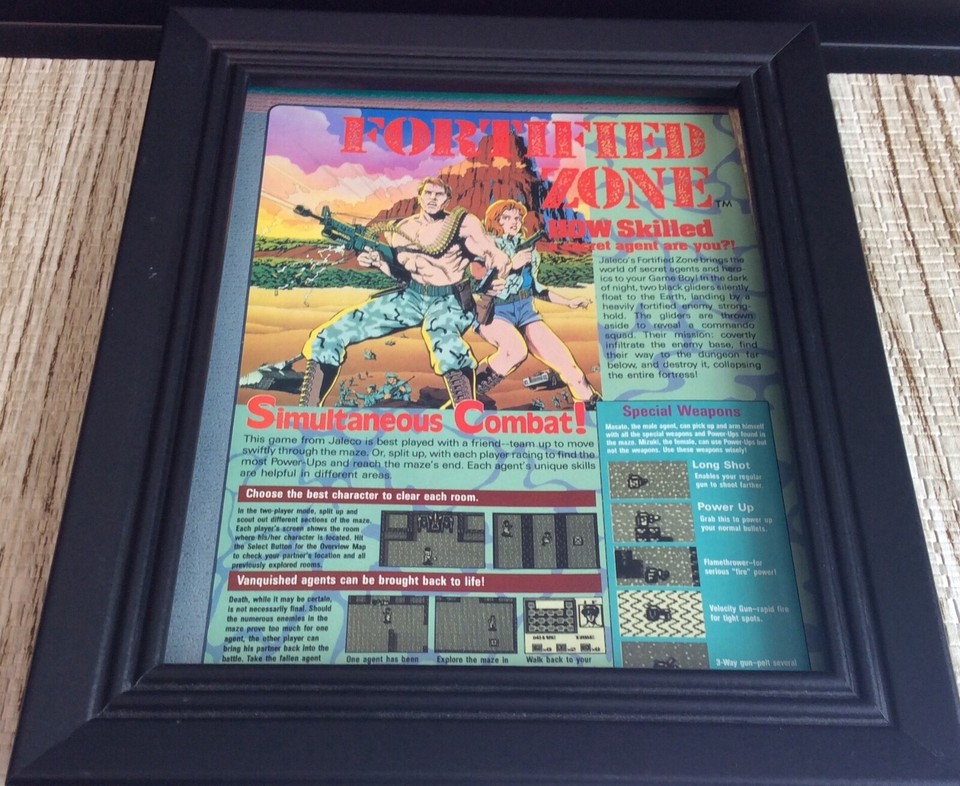 Fortified Zone Nintendo Gameboy Print Ad Poster 8.5x11 Art (Frame Not ...