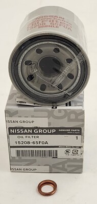 GENUINE NISSAN INFINITI ENGINE OIL FILTER 1520865F0A & WASHER ...