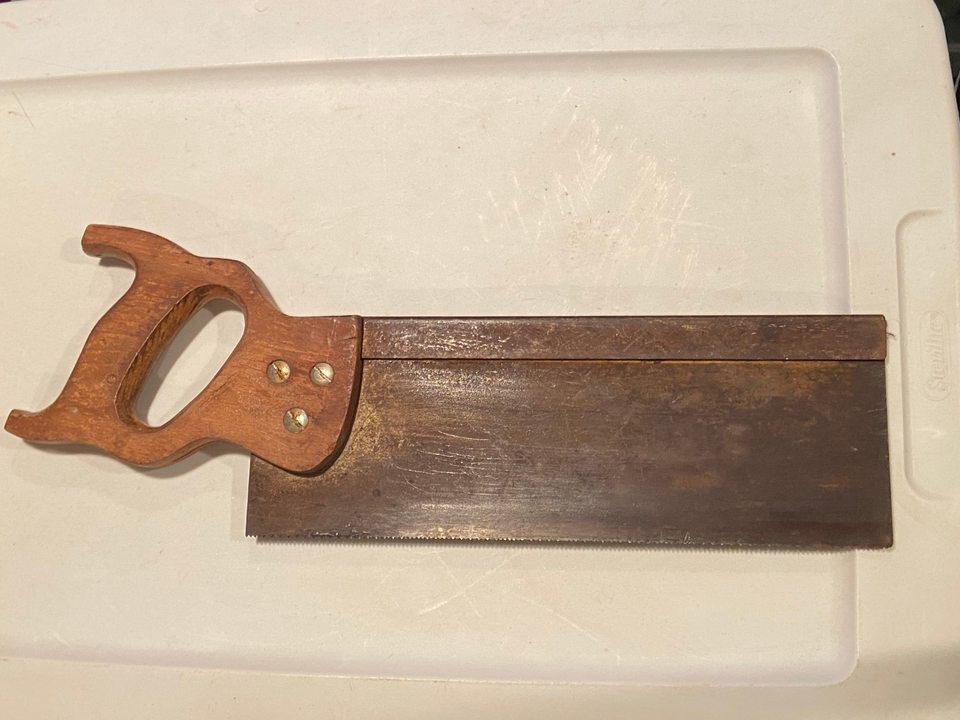 Vintage Disston USA Back Saw 12" Dull Blade w/Rust & Wear *Pre-Owned ...