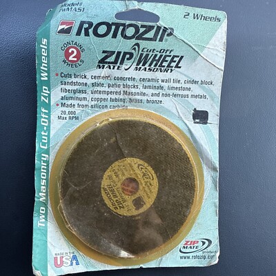 Pack of 2 RotoZip 3-1/2" Masonry Cutting Wheels zwMAS1 | eBay