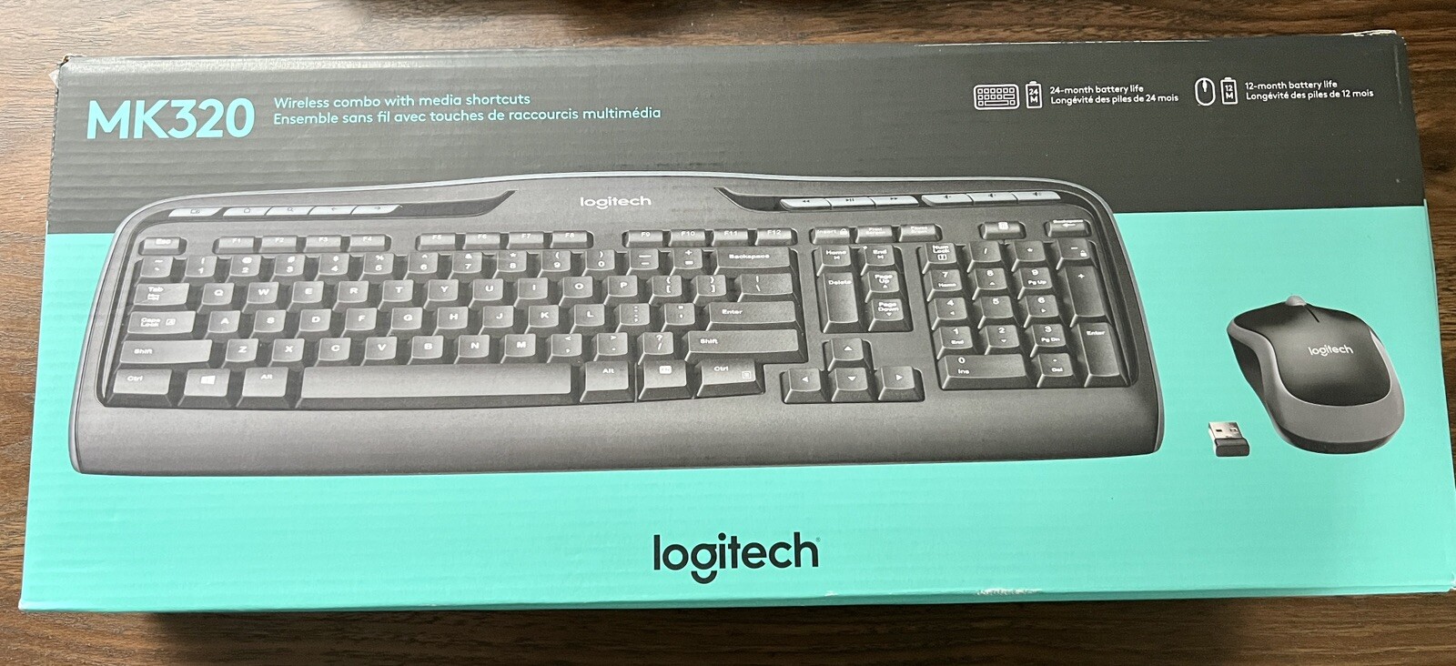 Logitech - MK320 Wireless Keyboard and Mouse - Black New Open Box ...