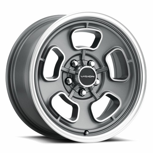 15x5.5 +7 Vision 148 Shift 5x120.65 Satin Grey Wheels (Set of 4) | eBay