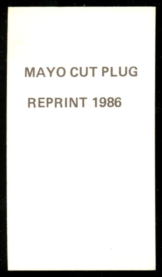 1986 Mayo's Cut Plug 1895 (N300) Reprint Otis Stocksdale Washington ...