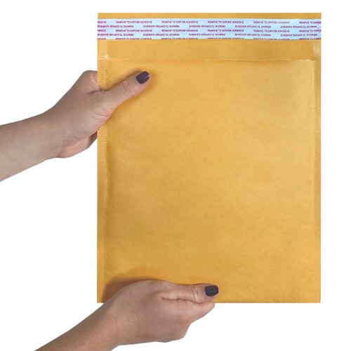 100 Kraft Bubble Mailers 2 Self-Seal Padded Envelope Simply Peel & Seal ...
