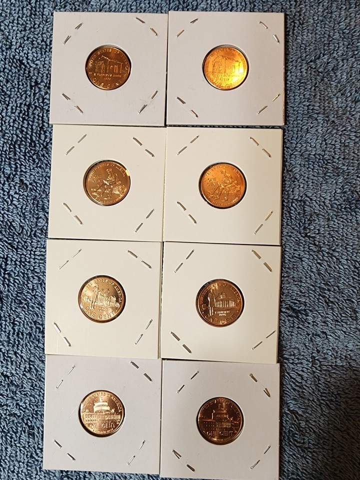 2009 Complete P&D Lincoln Cent Set 8 UNC Coins From Mint Rolls Free ...