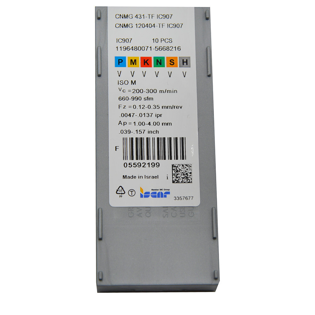 ISCAR CNMG120404-TF IC907 CNMG431-TF IC907 carbide inserts 10pcs | eBay