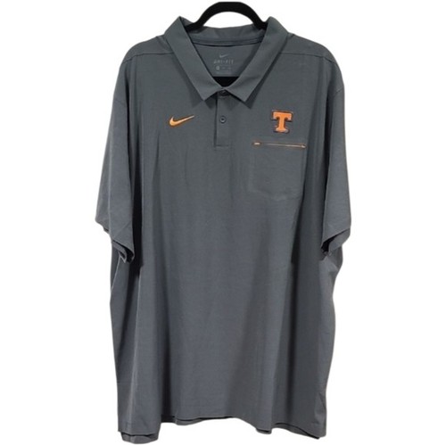 Nike Men's Polo Shirt Gray Orange Swoosh University of Tennessee ...