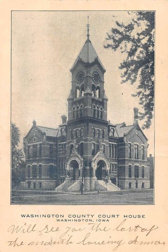 Washington Iowa Court House Vintage Postcard AA19742 | eBay
