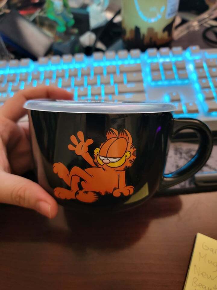 Garfield Soup Mug 24 oz NEW Rare Retro Beautiful with LID | eBay