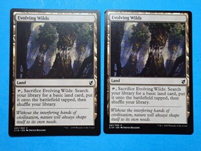 2x Evolving Wilds Commander 2019 Mtg Magic Gathering Sacrifice Land ...