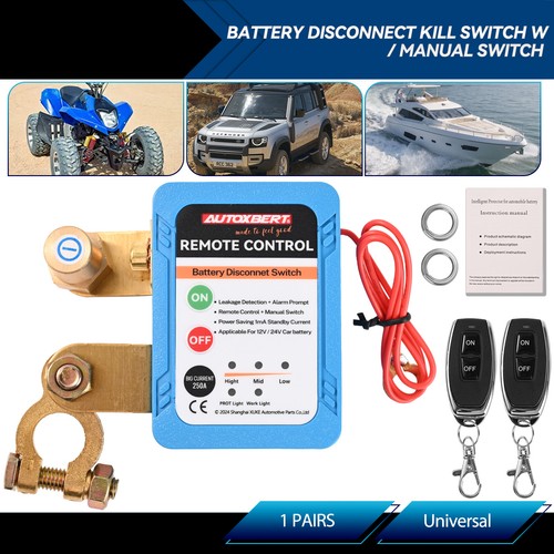 12V 240A Kill Switch Automatic Power Shut-Off Switch Remote Battery ...