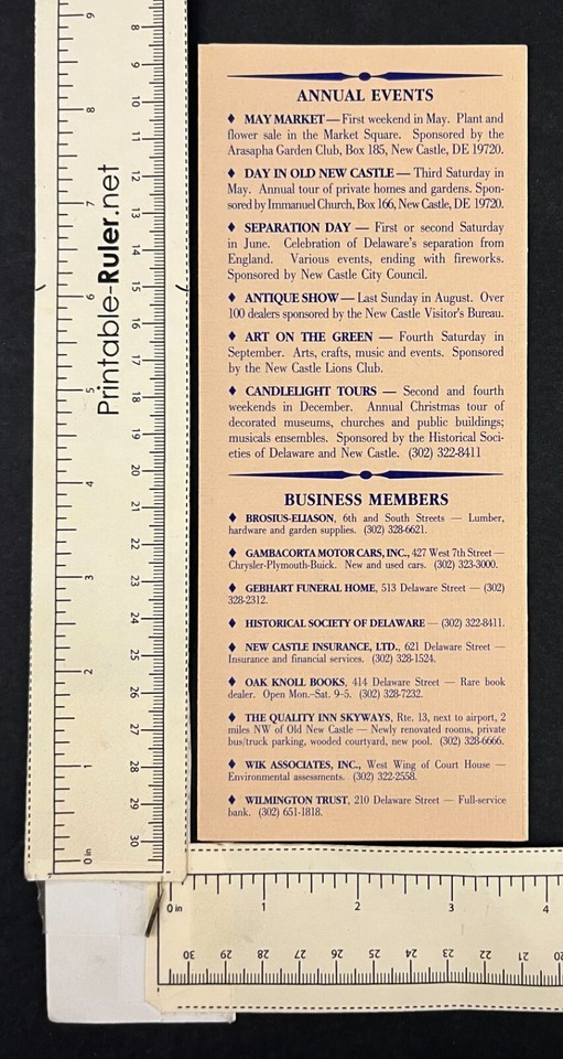 1990s New Castle Delaware DE Visitors Bureau Vintage Travel Tours ...