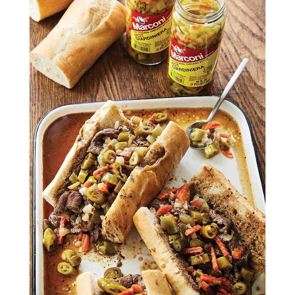 MARCONI 2 Pack Original Chicago Style HOT Giardiniera Peppers 16oz Jars ...