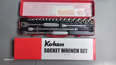 KOKEN Japan - Socket Set 3206M-6P 3/8 S.D. - Metric 21 pcs - 6 to 22mm ...