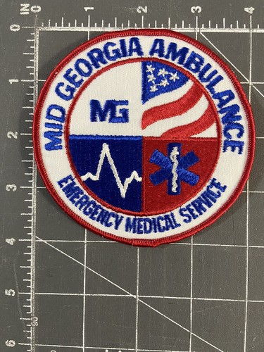 Vintage Mid Georgia Ambulance Emergency Medical Service Patch EMS MG ...