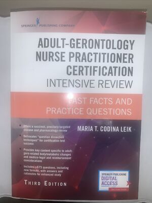 Adult-Gerontology NP Certification Intensive Review, Third | eBay