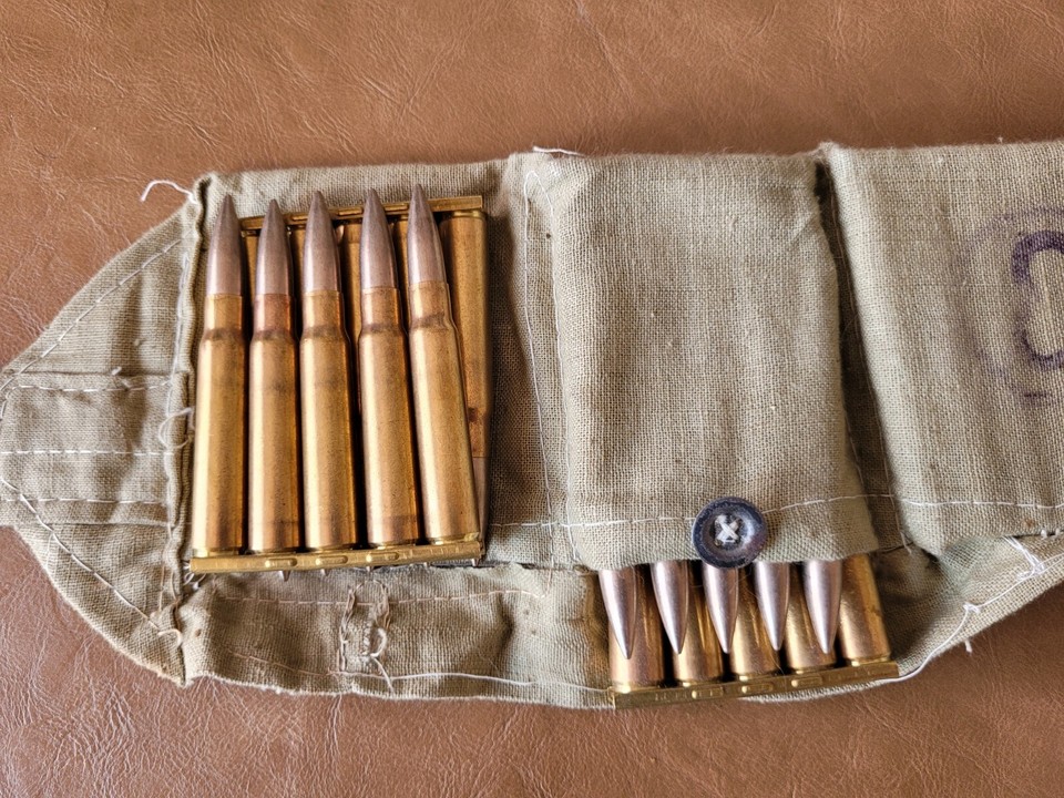 Mauser Stripper Clips 12 Brass with Bandolier 8mm, 7.92x57, K98, M48 ...