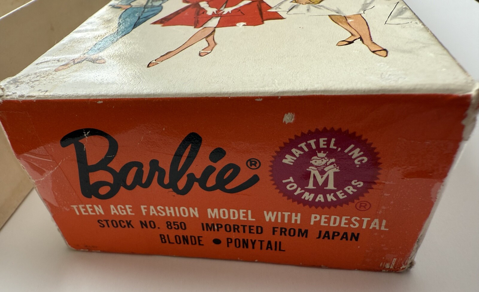 Vintage Barbie EMPTY BOX ONLY for BLONDE Ponytail Doll, Mattel Japan ...