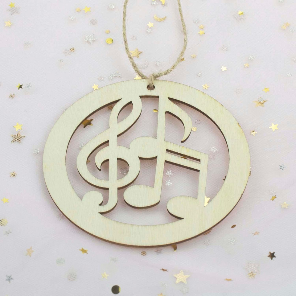 20Pcs Music Note Wood DIY Crafts Cutouts Wooden round Musical Note ...