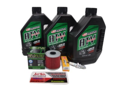 Kawasaki KLF220 KLF250 Bayou 220 250 88-2011 Oil Change Kit NGK Plug ...