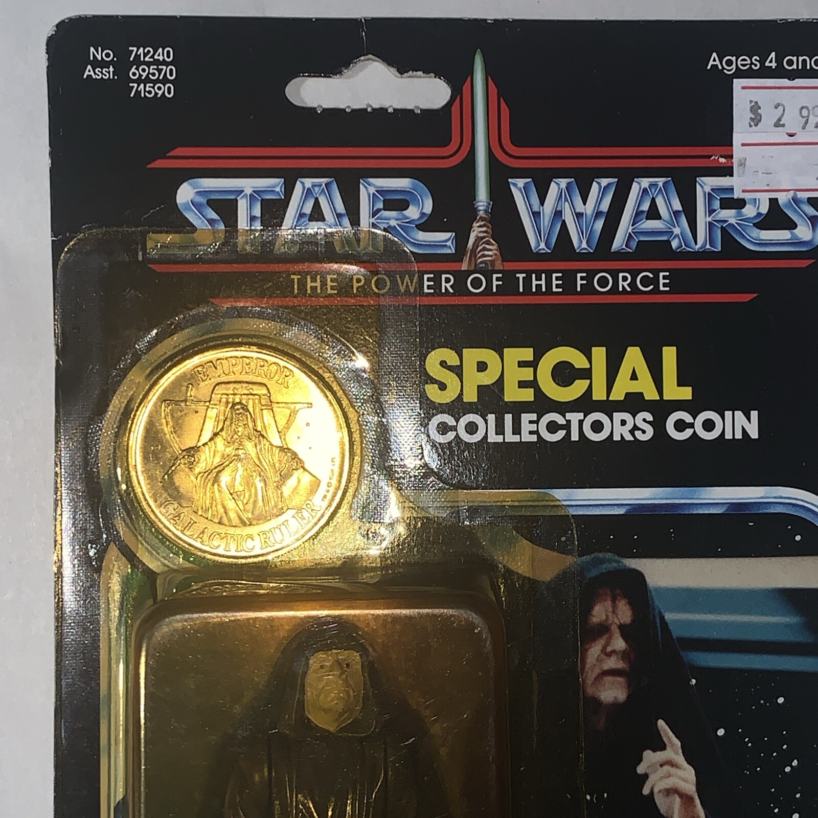 Vintage Kenner Star Wars The Emperor Figure Card 92 Back MOC POTF 1984 ...