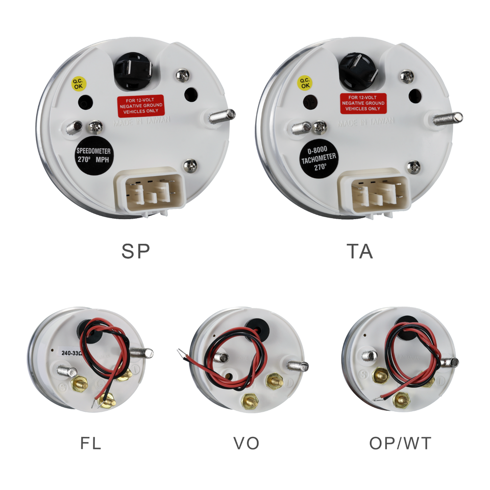 MOTOR METER RACING Classic Yellow 6 Gauge Set 85mm GPS Speedometer MPH ...