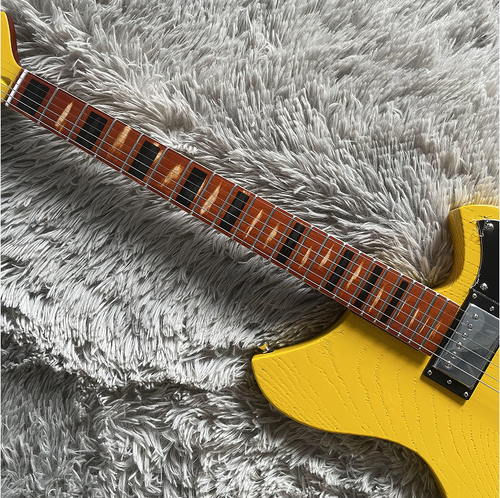 Factory Customized Relic Yellow Competition Stripes Maple Fretboard ...