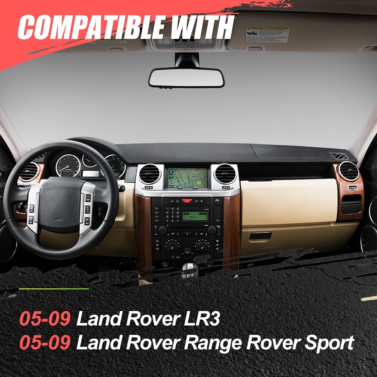 Dash Board Dashboard Cover for Land Rover LR3 Range Rover Sport 05-09 ...