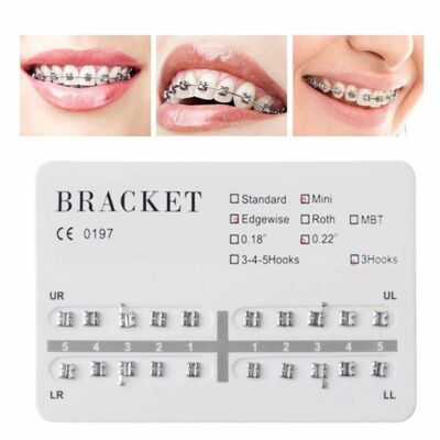 Fake Braces -New 20Pcs Orthodontic Dental 022" Slot 3 Hooks Edgewise ...
