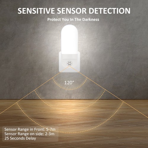 LED Safety Night Light Plug In Light Sensor Emergency Lamp Child Safety ...