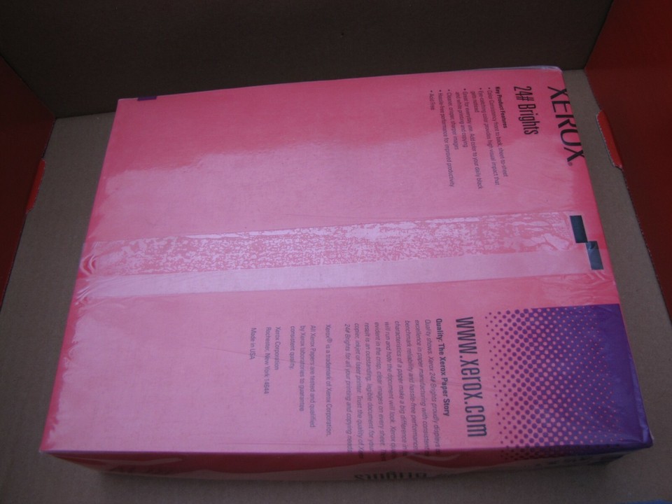 Xerox Ream Red Paper 8.5x11 24lb Brights Factory Sealed 500 Sheets | eBay