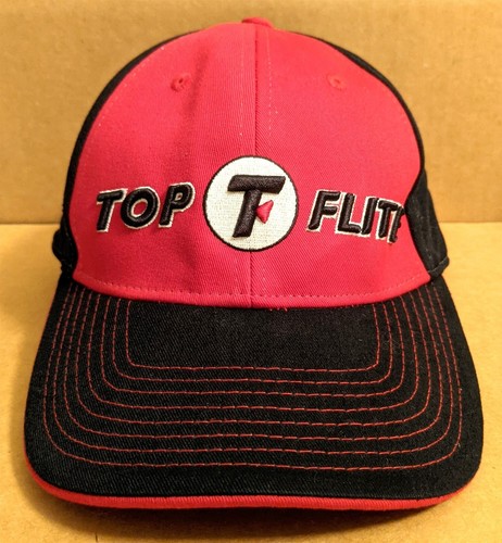 Top Flite Logo Red/Black Golf Baseball Hat Cap Adjustable Belt 100% ...