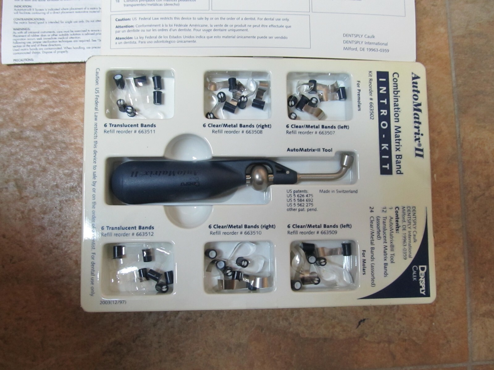 AUTO MATRIX II - DENTSPLY CAULK COMBINATION MATRIX SYSTEM INTRODUCTORY ...