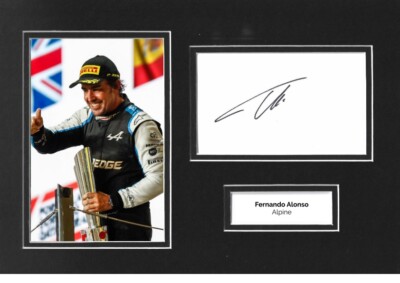 Fernando Alonso Signed 12x8 Photo Display Alpine F1 Autograph ...