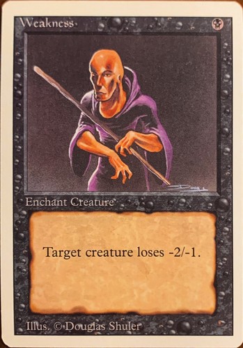 Weakness - Black - Revised 3rd Edition MTG Magic the Gathering x1 *NM+ ...