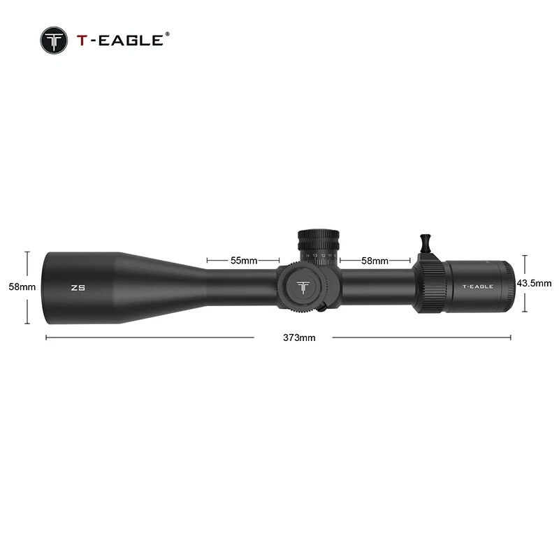 T-EAGLE ZS 6-24x50mm FFP Scope, 30mm Tube, Etched Reticle, Zero Stop ...