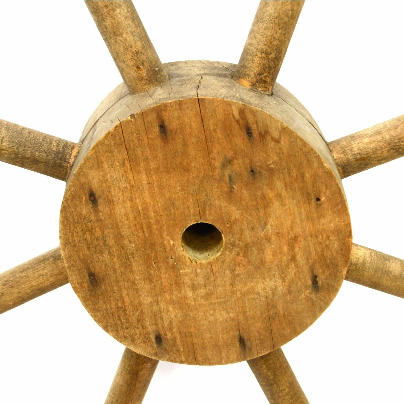 AAFA/Vintage? TREEN-TOP CANDLE DRYING RACK 32" dia. 8-Spoke DRIPPER ...